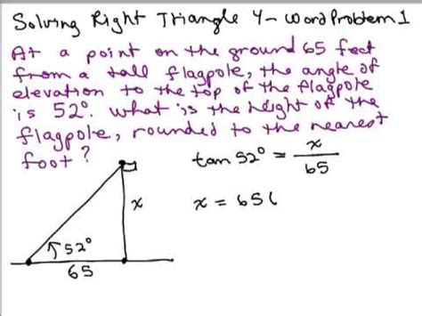 Right Triangle Trig Word Problems Pdf