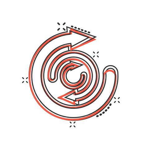 Premium Vector Arrow Cycle Icon In Comic Style
