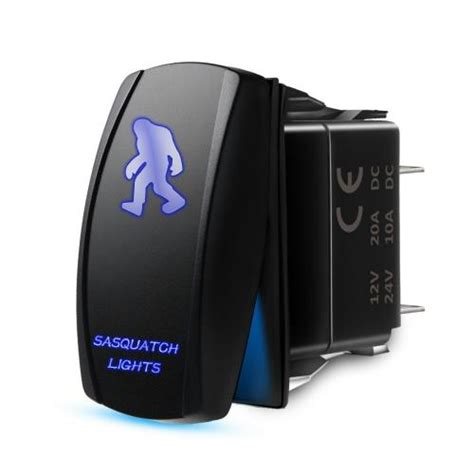 Mictuning 20a 12v Blue Led Rocker Switch Sasquatch Lights Trs Garage