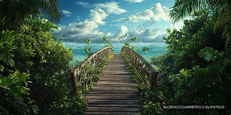 Ai创作图自然风景木桥 园林木栈桥小道 栈道栈桥木道 道路木板路小路栈道 旅游区木栈桥素材 3d木桥 绿色木栈道 小木桥风景 美丽的木栈道 阳光森林栈桥 风景木桥 木栈道度假 木板路素材 木桥