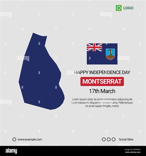Montserrat National Day Social Media Banner Editable Vector Design