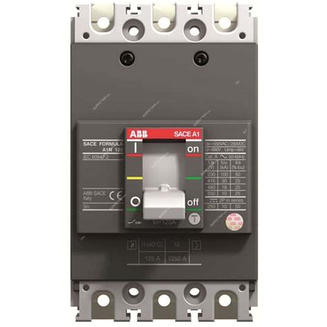 Abb A1c Mccb 63a 3p 25ka Moulded Case Circuit Breaker 3 Pole 25ka 63a