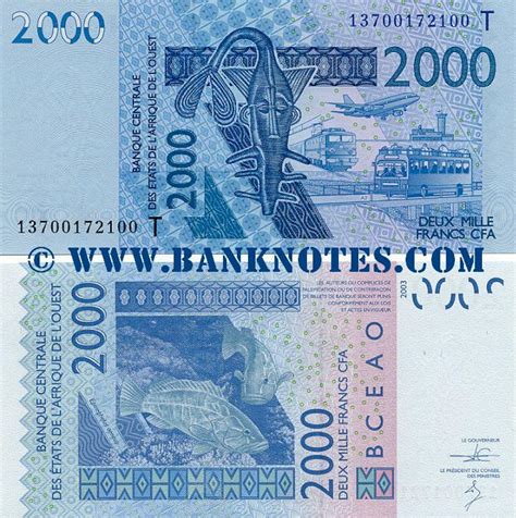 Togo 2000 Francs 2013 - Togolese Currency Bank Notes, West African ...