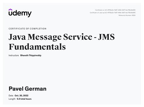 Pavel German On Linkedin Udemy Course Completion Certificate
