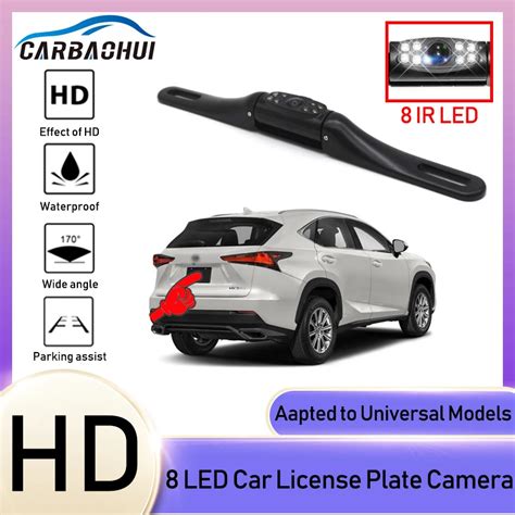 퓨처셀프 8 Ir Led 알루미늄 자동차 번호판 후면보기 야간 투시경 역방향 주차 카메라 Hd Ccd 방수 역방향 공원 지원