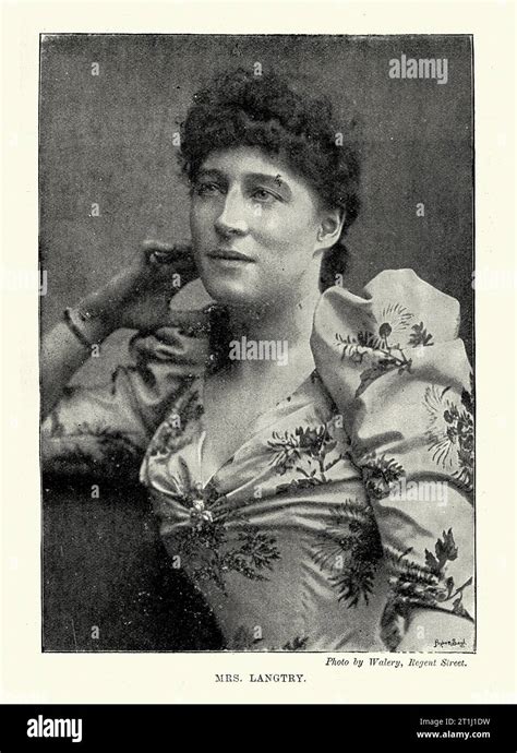 Emilie Charlotte Lady De Bathe Known As Lillie Langtry And Nicknamed The Jersey Lily Was A