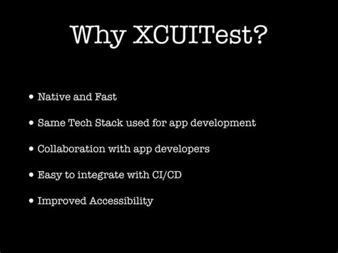 XCUITest Introduction Test Automation University PDF Programming Languages Computing