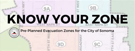 City Of Sonoma Pre Planned Evacuation Zones City Of Sonoma