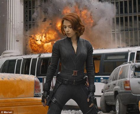 Scarlett Johansson Wears A Tight Leather Catsuit For The New Avengers