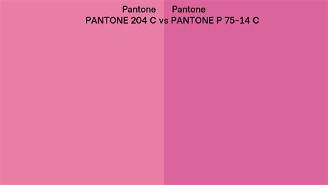 Pantone 204 C Vs Pantone P 75 14 C Side By Side Comparison
