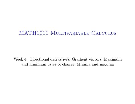 Math1011 Wk4 Week 4 Lecture Notes For Math1011 Math1011
