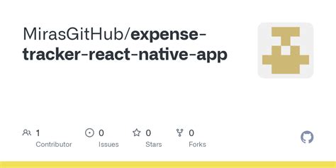 Github Mirasgithubexpense Tracker React Native App