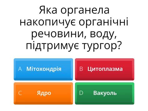 Тест Будова еукаріотичної клітини Quiz