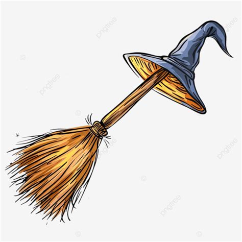 만화 낙서 마법의 빗자루 마법 비 마녀 Png 일러스트 및 이미지 에 대한 무료 다운로드 Pngtree