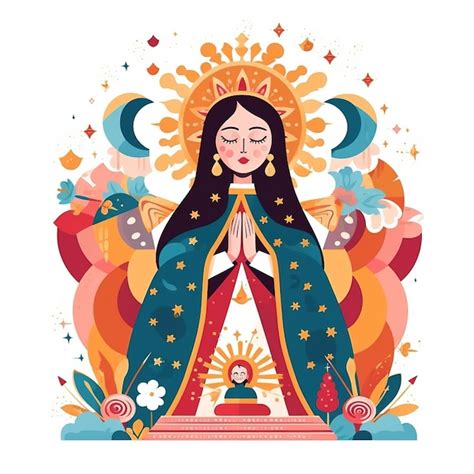 Premium Ai Image A Cartoon Illustration Of A Woman Praying With The