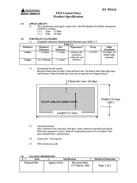 ec ps 116 product specification ito coated glass pdf glasses