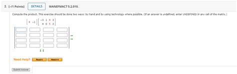 Solved 2 1 Points DETAILS WANEFMAC7 5 2 010 Compute Chegg Com