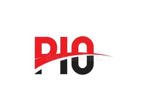 Pio Letter Initial Logo Design Vector Illustration Stock Vector