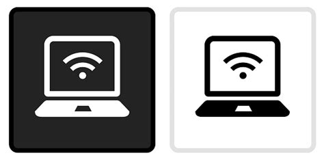 흰색 롤오버와 검은 버튼에 노트북 Wifi 아이콘 검은색에 대한 스톡 벡터 아트 및 기타 이미지 검은색 노트북 단순함