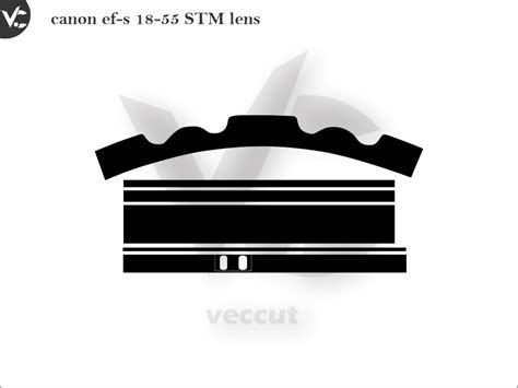 Canon EF S 18 55mm F3 5 5 6 IS STM Lens Wrap Skin Cut Template