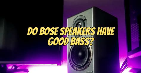 Do Bose Speakers Have Good Bass All For Turntables