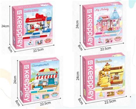 Promo Keeppley Building Block Rumah Sanrio Kitty My Melody Kuromi