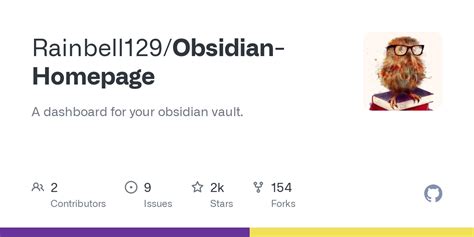 GitHub Rainbell129 Obsidian Homepage A Dashboard For Your Obsidian