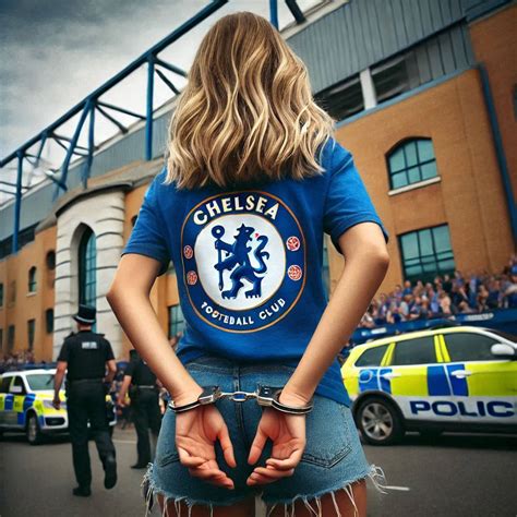 Arrested Female Chelsea Fan Handcuffed Behind Back By Darkfoxai On