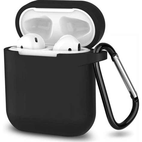 Etui Airpods Coque Silicone Noir Pour Airpods 1 And 2 Protection Anti