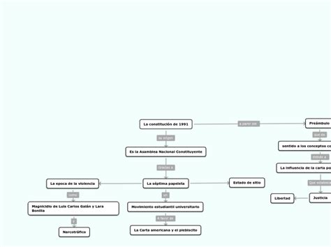 La Constitución De 1991 Mind Map