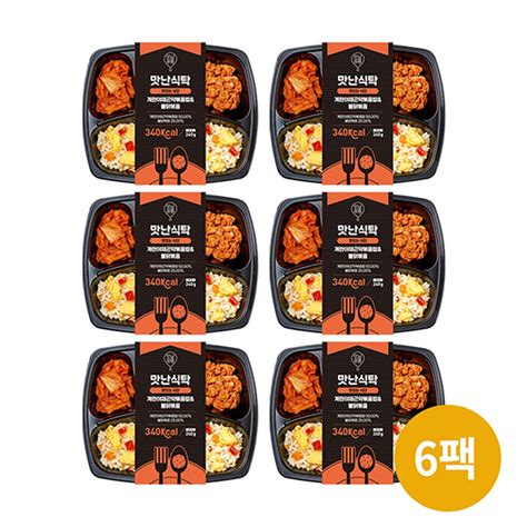 맛난식탁 계란야채곤약볶음밥and불닭볶음 도시락 6팩 홈플러스 택배배송