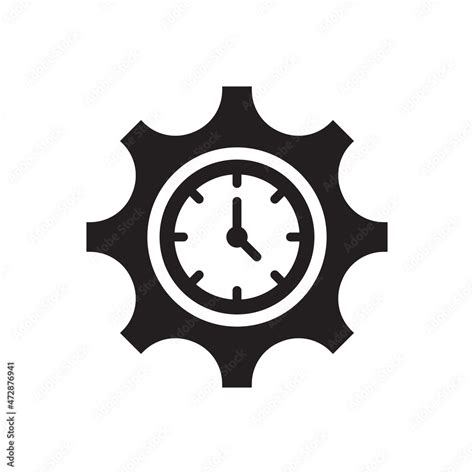Clock Management Icon Time Setting Icon Stock Vector Adobe Stock