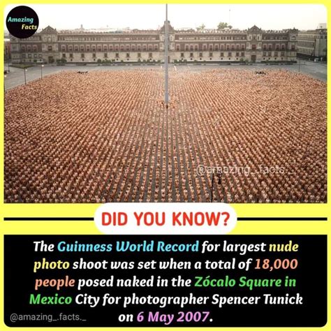 Amazing O I DID YOU KNOW The Guinness World Record For Largest Nude