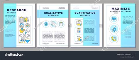 Research Methods Brochure Template Communication Analysis Stock Vector
