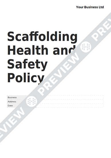 Scaffolding Health And Safety Policy Template Safety Policy Policy Template Health And Safety