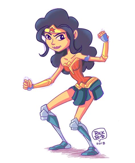 Cartoon Wonder Woman Rick Ruiz Dana