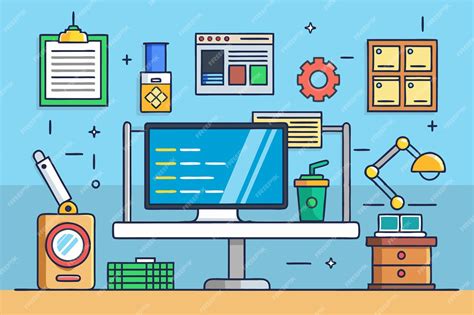 Premium Vector Lab Space For Coding And Programming Exercises Vector