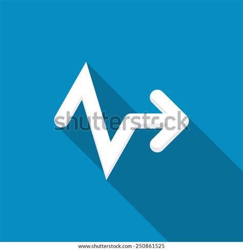 Irregular Zig Zag Line Arrow Pointing Stock Vector Royalty Free Shutterstock