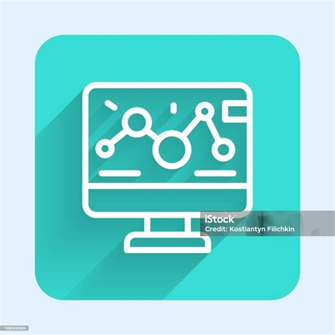 긴 그림자로 격리 된 노트북 아이콘에 흰색 라인 유전 공학 수정 Dna 분석 유전학 검사 복제 녹색 정사각형 버튼입니다 벡터 Dna에 대한 스톡 벡터 아트 및 기타 이미지