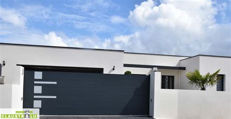 maison design portail alu deco contemporain Fabricant de clôture