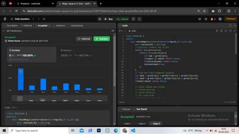 Day 48 Of Leetcode Challenge Finding Magic Squares In Grid Shivam Kumar Posted On The Topic