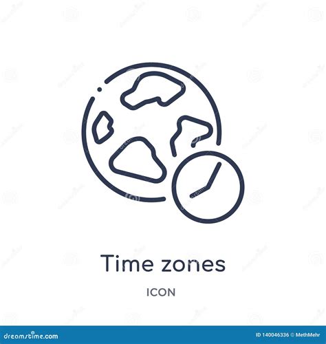 Linear Time Zones Icon From Airport Terminal Outline Collection Thin