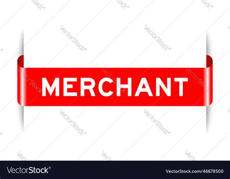 Red Color Inserted Label Banner With Word Vector Image