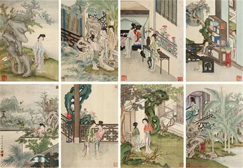 改琦——仕女人物故事 册页 八帧欣赏 清改琦1773 1828字伯韫号香白，又号七芗、玉壶山人、百蕴生、改伯、横泖渔父等。工仕女人物