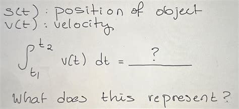 Solved S T Position Of Object V T Velocity Chegg