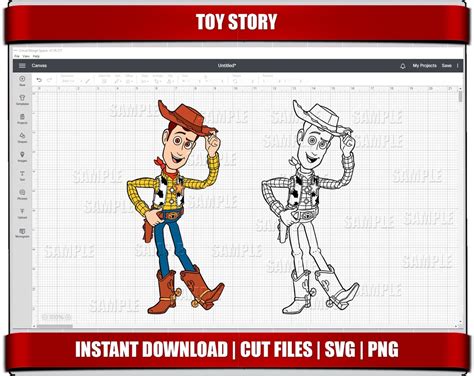 Woody Svg Toy Story Clipart Toy Story Cut Files Silhouette Instant