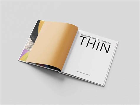 Thin Hardcover Book Mockup The Creative Bits