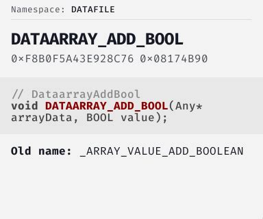 DataarrayAddBool FiveM Natives Cfx Re Docs