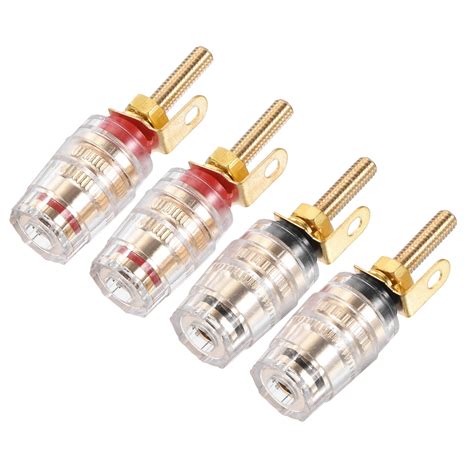 Uxcell Terminal Binding Post Amplifier Banana Plug Jack Speaker Black