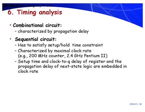 Chapter 8 Seq Circuit Timing Analysis 6 Timing Analysis